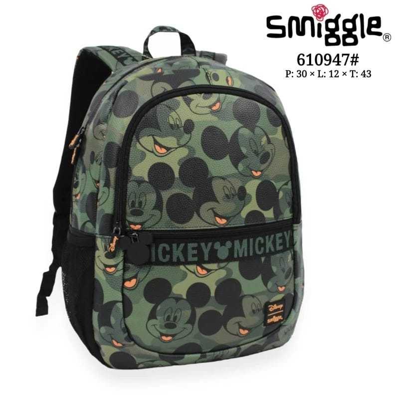 Jual Tas Smiggle Mickey Green Army Backpack Lunchbag | Shopee Indonesia