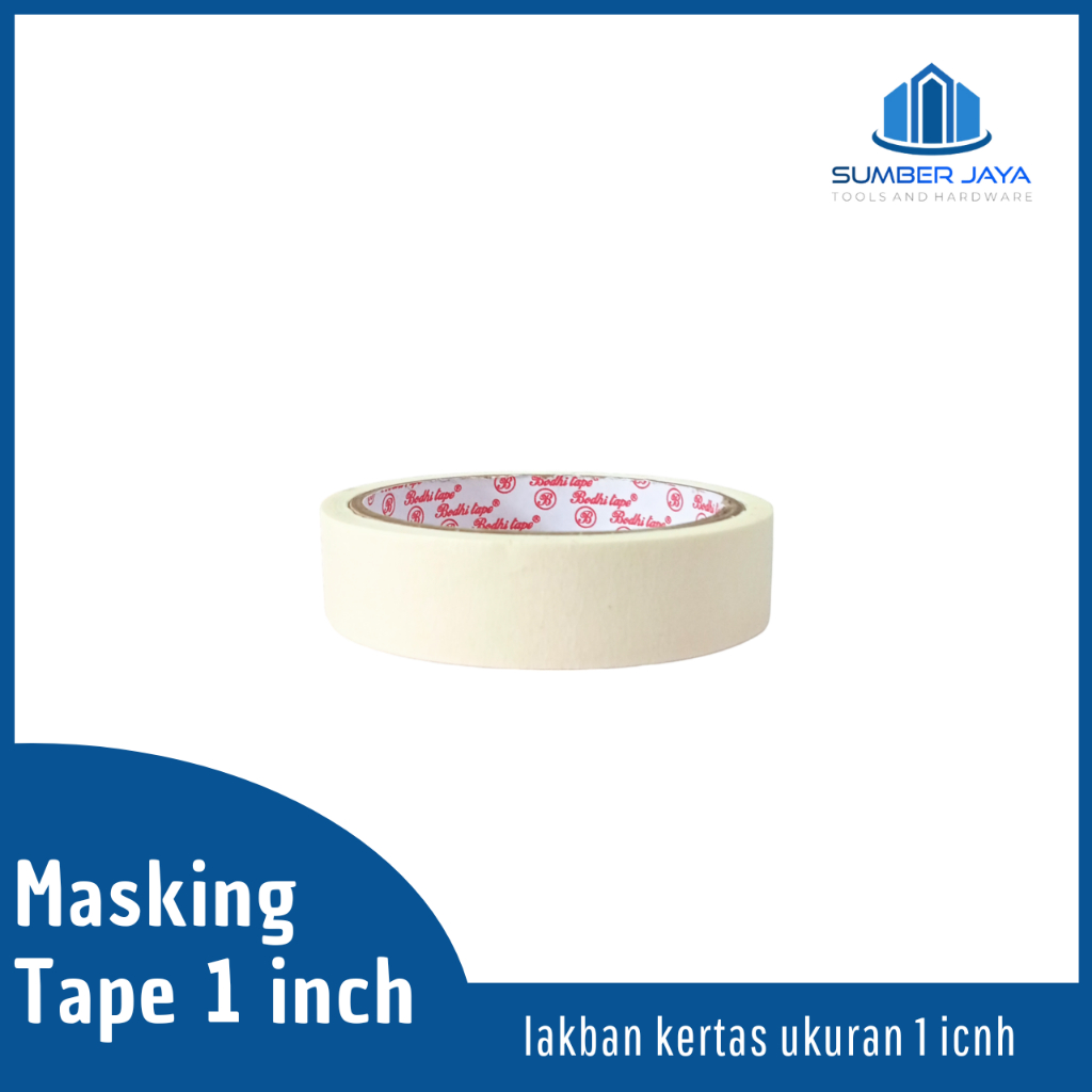 Jual Lakban kertas / masking tape 1 inch | Shopee Indonesia