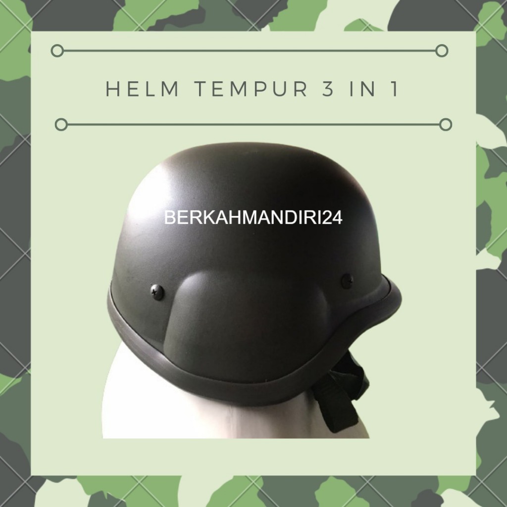 Jual Helm Tempur TNi Militer 3 IN 1 Tactical Anti Peluru Polos TNI AD ...