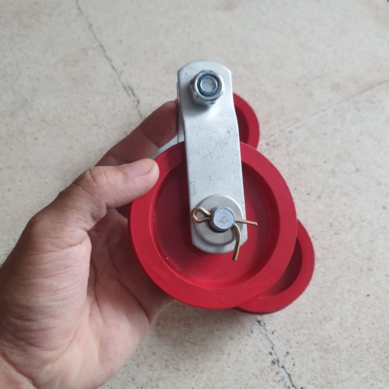 Jual Pulley Puly Besar 3,5 Inch Besi Pulley Tirai Kandang Terpal ...