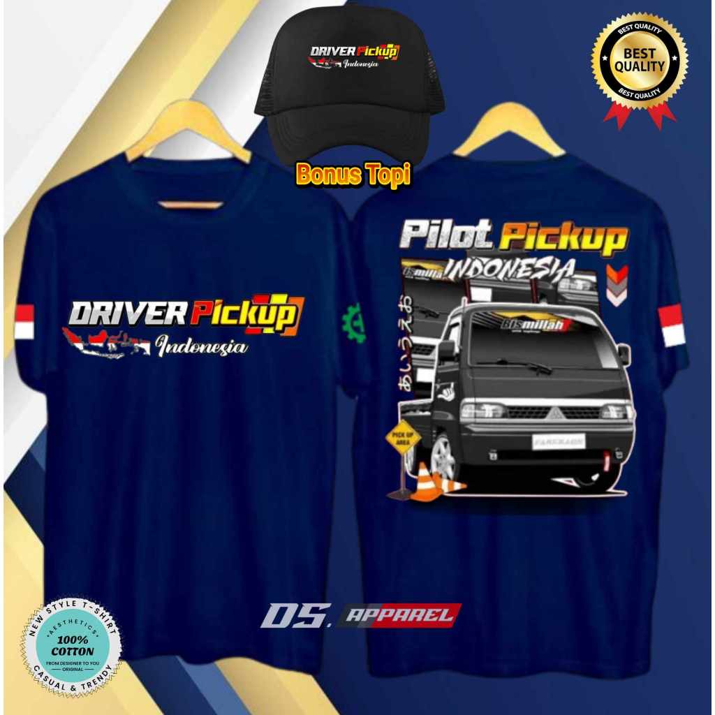 Jual KAOS DRIVER PICK UP INDONESIA PILOT PICK UP BISMILLAH DESAIN MOBIL ...