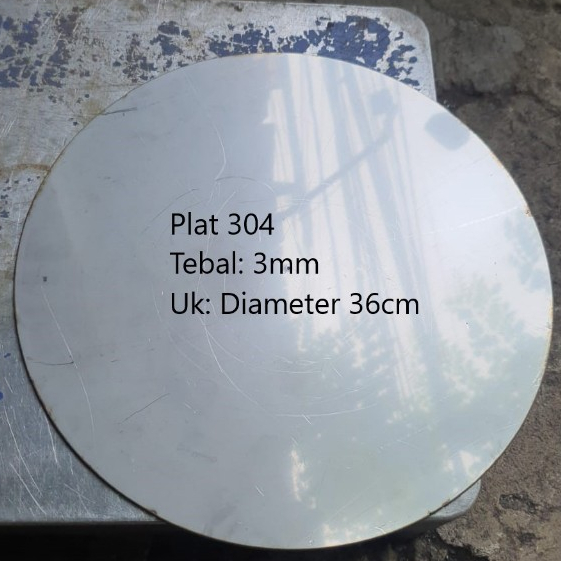 Jual Plat 304 Tebal: 3mm Uk: bulat diameter 36cm | Diameter 33cm ...