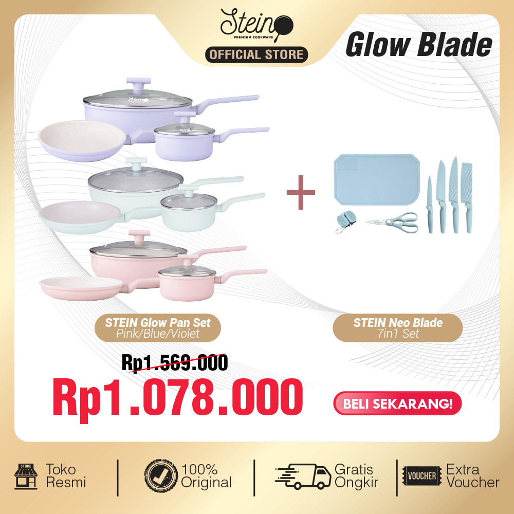 Jual STEIN Paket GLOWBLADE (Glow Pan + Neo Blade) Panci 3in1 dan satu ...