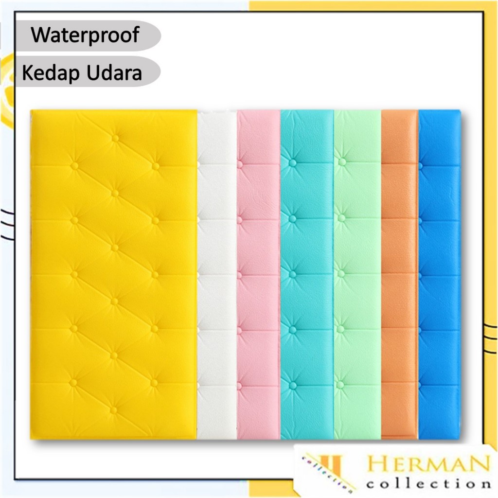 Jual HC Wallpaper Dinding 3D Foam Ukuran 60CM x 30CM Wall Border ...