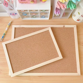 Jual 1 set Wooden cork board message pin board papan bulletin memo note ...
