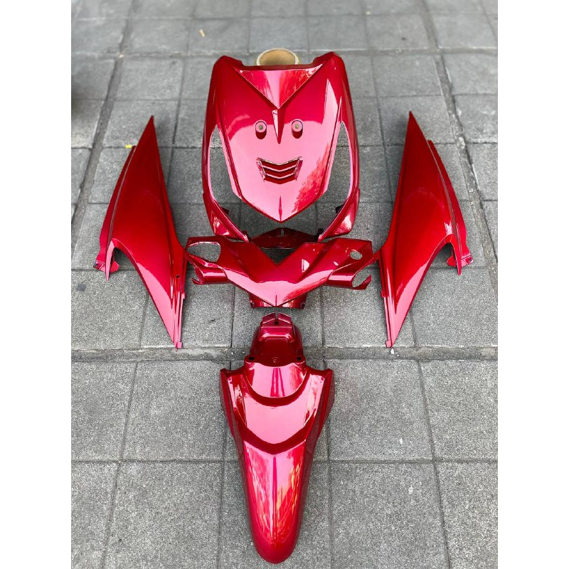 Jual COVER BODY HALUS FULL SET HONDA BEAT KARBU OLD LAMA WARNA MERAH ...