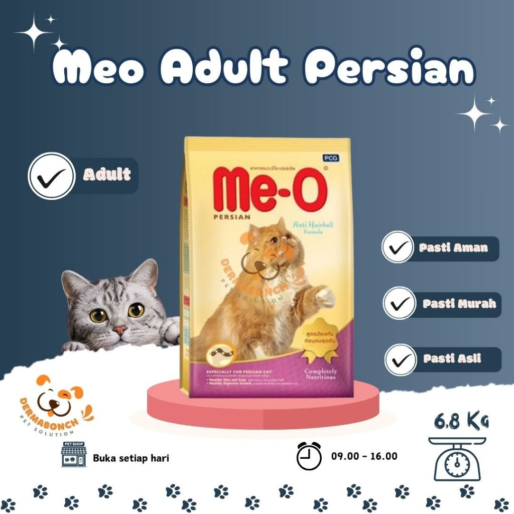 Jual Meo Me-o Persian/Persia Adult 7 Kg 7Kg kemasan baru 6.8 kg 6.8kg 6 ...