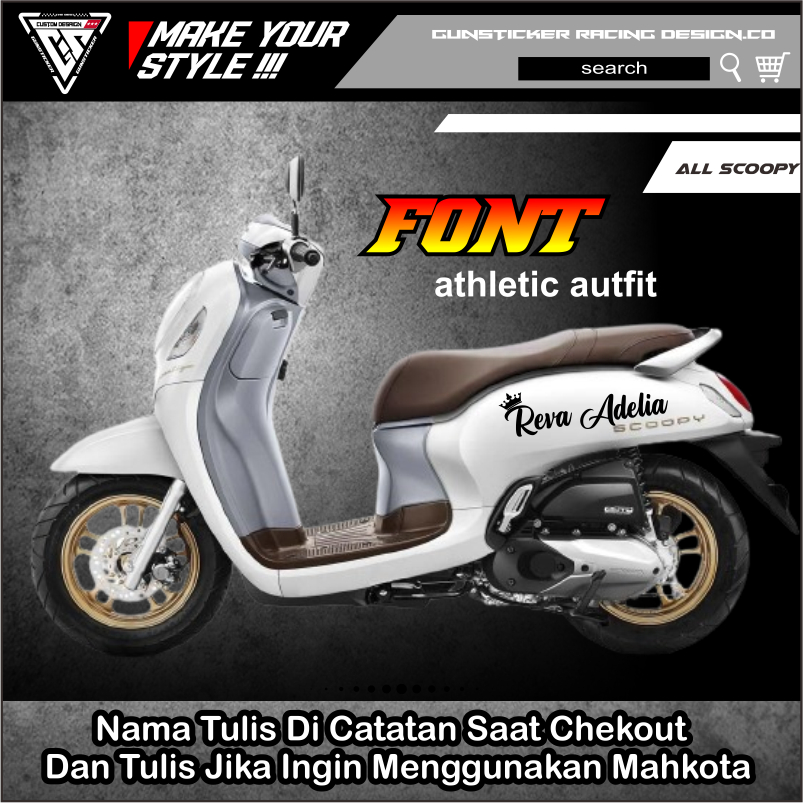 Jual STICKER CUSTOM CUTTING NAMA BODY SCOOPY STIKER CUTTING NAMA ...