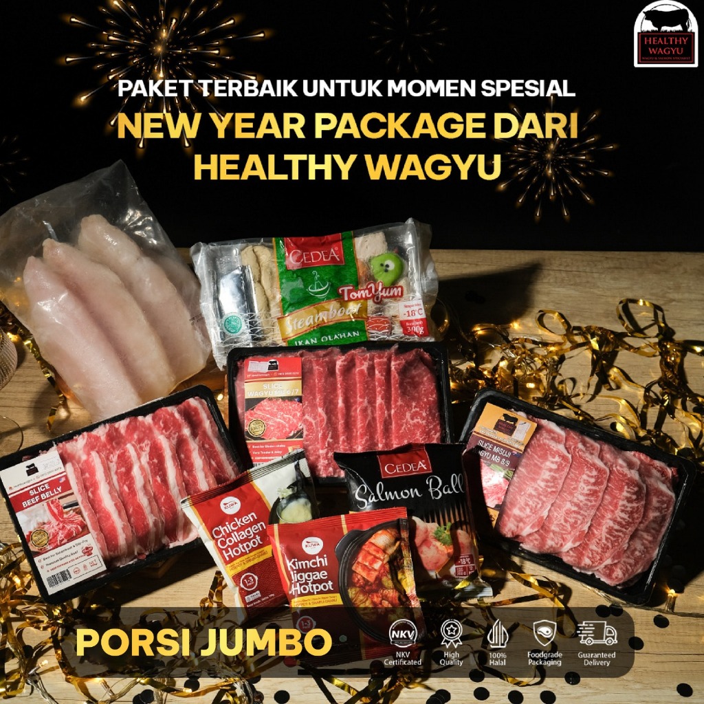 Jual Paket New Year Daging Grill Shabu Hemat Tahun Baru Healthy Wagyu ...