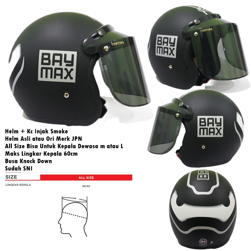 Jual Helm Dewasa JPN Retro Klasik Motif Animasi Baymax Big Hero Six 6 ...