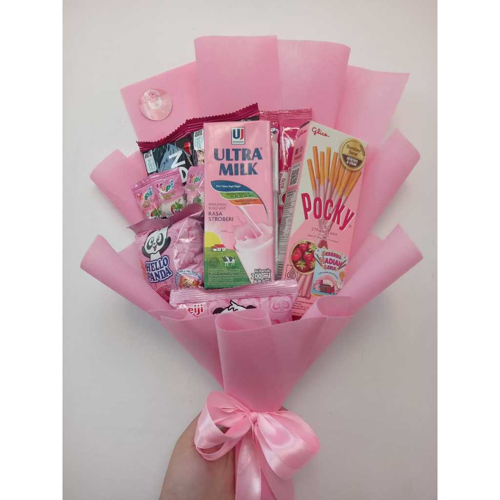 Jual bucket snack wisuda ulang tahun pink susu | Shopee Indonesia