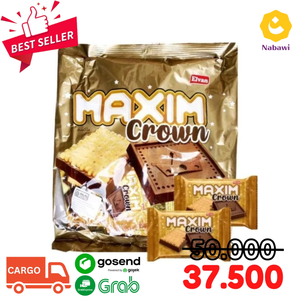 Jual Elvan Maxim Crown Chocolate With Biscuit 25 Pcs Biskuit Salut ...