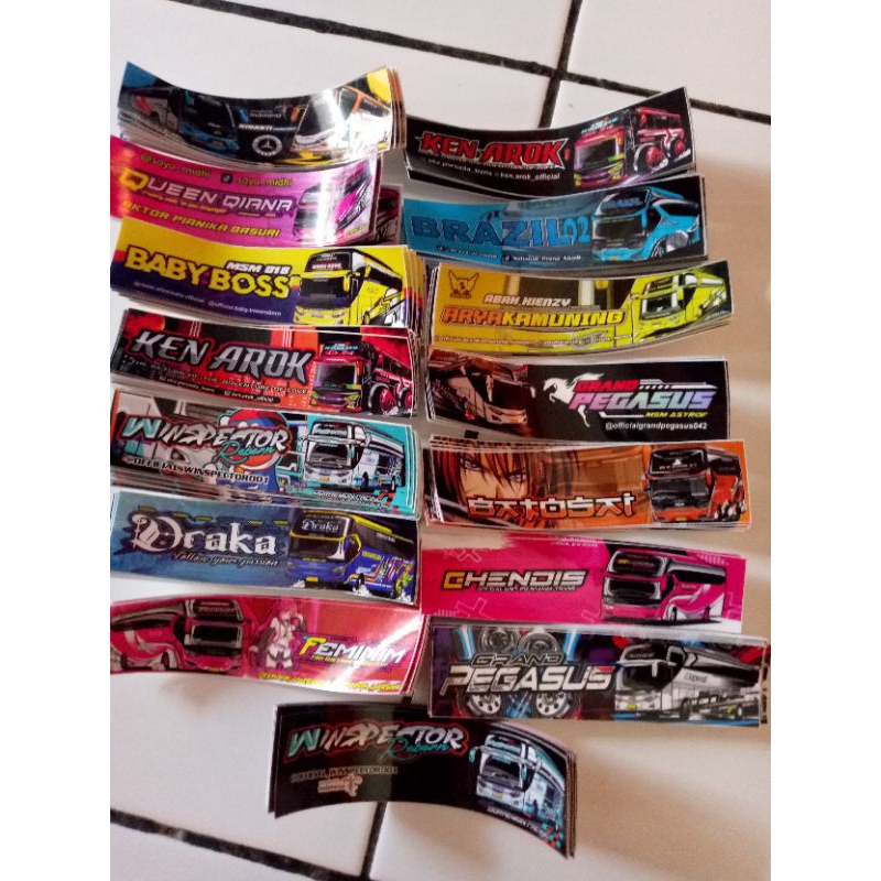 Jual stiker bus artis basuri campur isi 15 pcs | Shopee Indonesia