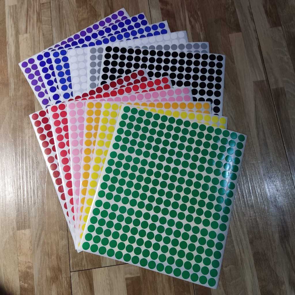 Jual STIKER BULAT WARNA - COLOR DOT STICKERS | Shopee Indonesia