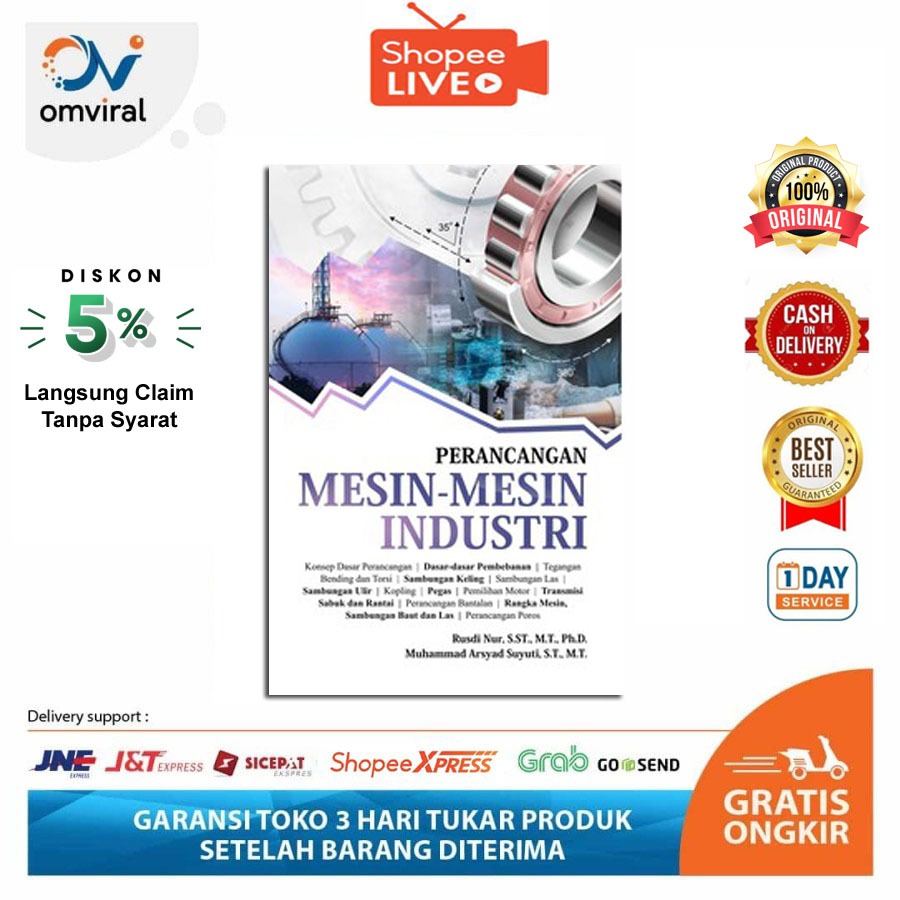 Jual Buku Perancangan Mesin-Mesin Industri Rusdi Nur Penerbit Buku ...