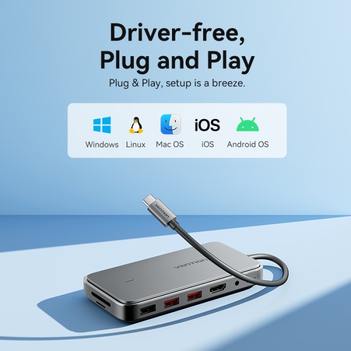 Jual Docking Station 9 in 1 USB-C Thunderbolt HDMI SSD PD Vention ...