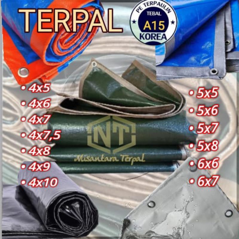 Jual Terpal A15 KOREA IMPORT Warna Hijau Gold,Biru Oren,Biru Sliver ...