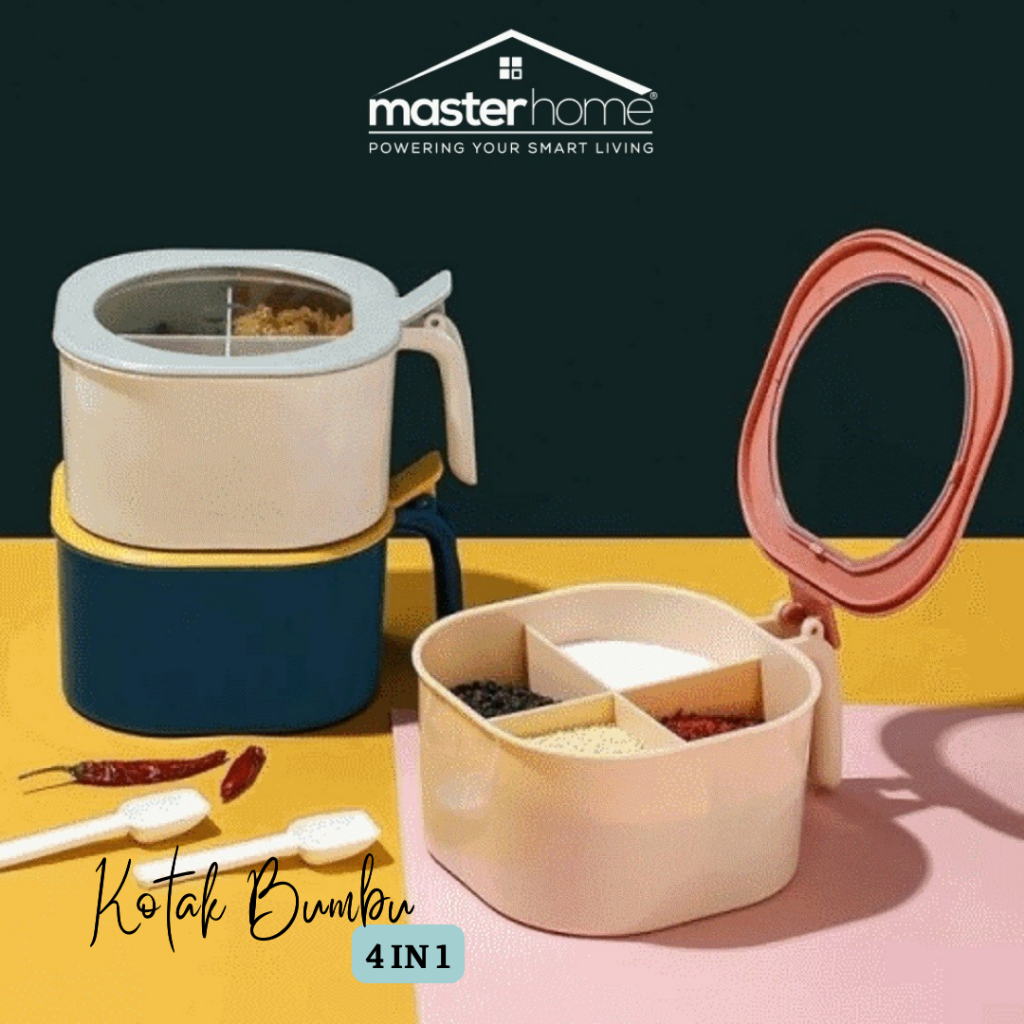 Jual Masterhome Tempat Bumbu Kotak 4in1 | Kotak Bumbu 4 Sekat + Sendok ... Jual Masterhome Tempat Bumbu Kotak 4in1 | Kotak Bumbu 4 Sekat + Sendok ...