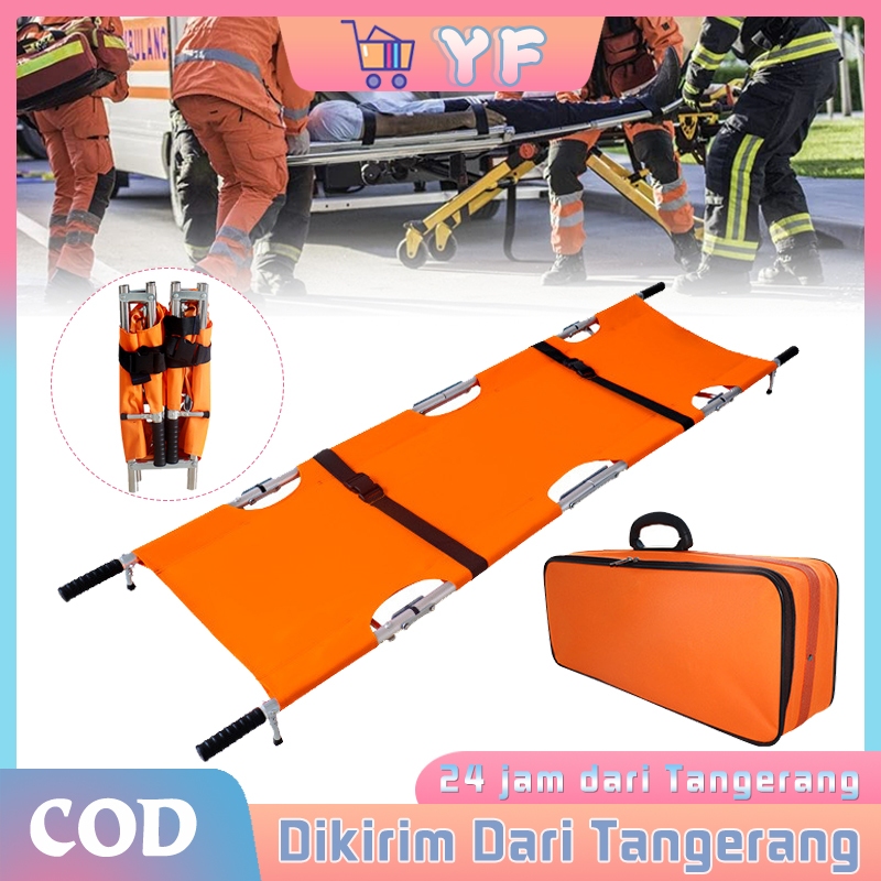 Jual Tandu Lipat 2 GEA Dengan Roda 4 Medis Portable Tandu Emergency ...