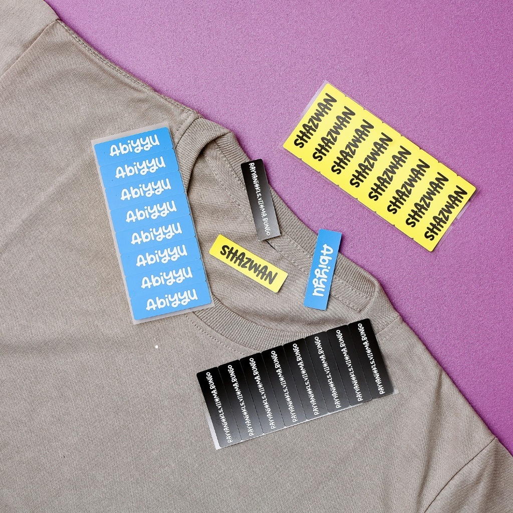Jual Label nama Sticker nama baju polos sedang bahan polyflex lebih ...
