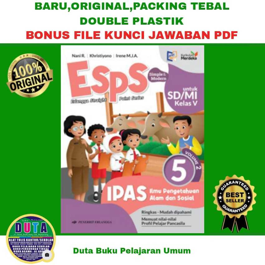 Jual Buku ESPS IPAS Volume 2 kelas 5 SD / MI Kurikulum Merdeka Erlangga | Shopee Indonesia