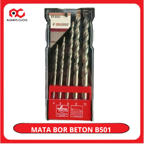 Jual Mata Bor Beton Drill Set 5 Pcs B501 4-5-6-8-10 mm | Shopee Indonesia