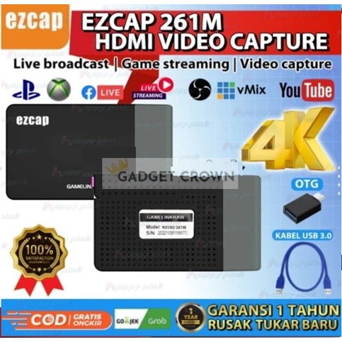 Jual Ezcap 261M USB 3.0 HDMI HD Video Capture Support 4K 261 M , 321A , 321 , 311P | Shopee ...