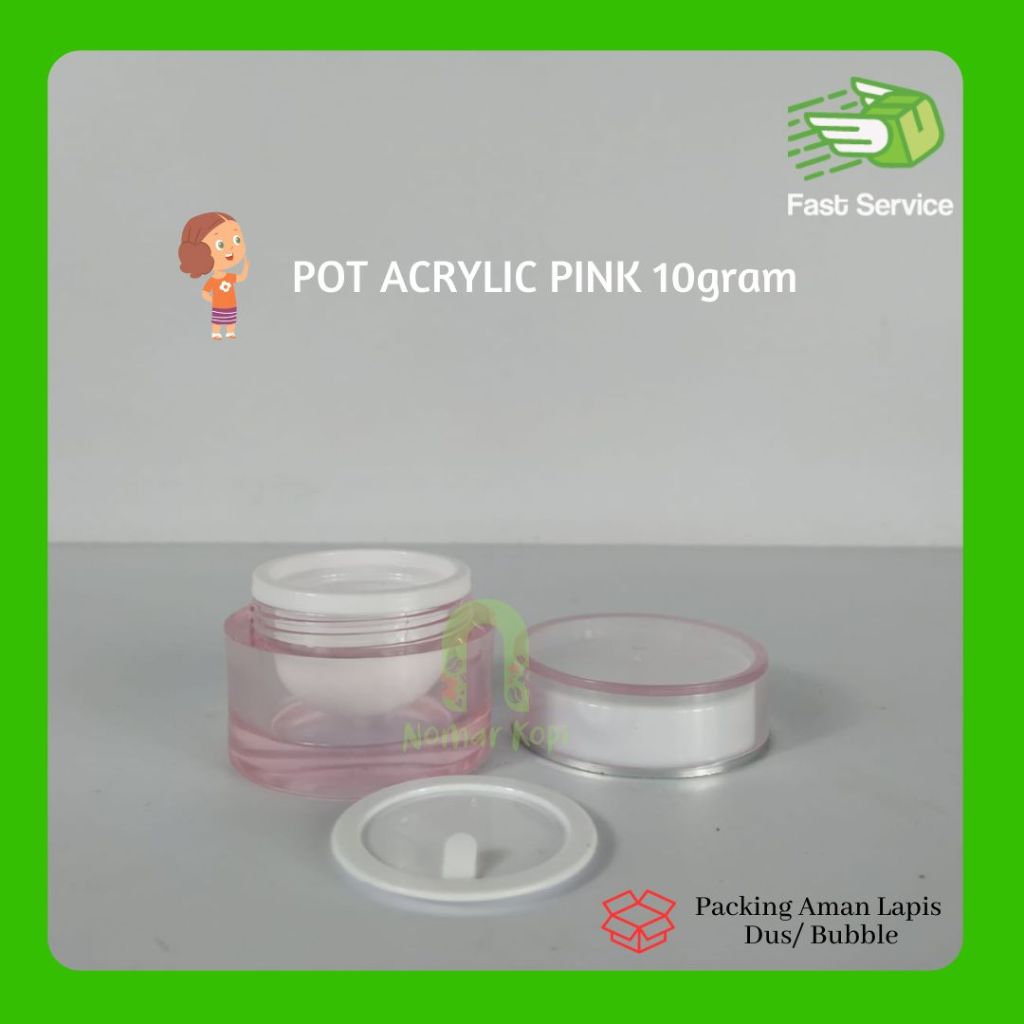 Jual Wadah Kosong Pot Acrylic List Silver 10gram | Shopee Indonesia