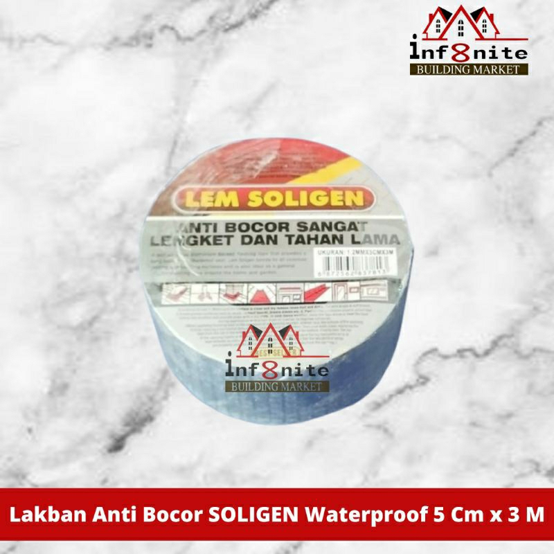 Jual Lakban Anti Bocor Soligen Isolasi Waterproof Lem Tambal Seng Kanopi Talang | Shopee Indonesia