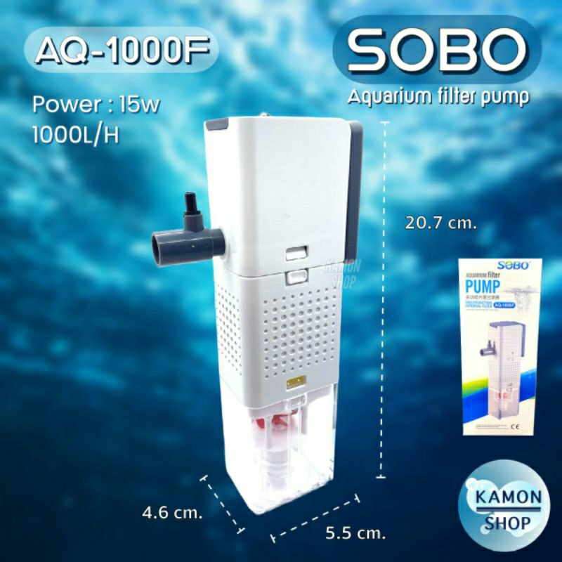 Jual SOBO AQ 1000 F Internal Filter Aquarium busa kipas penyedot pompa air cleaner aquascpae ...