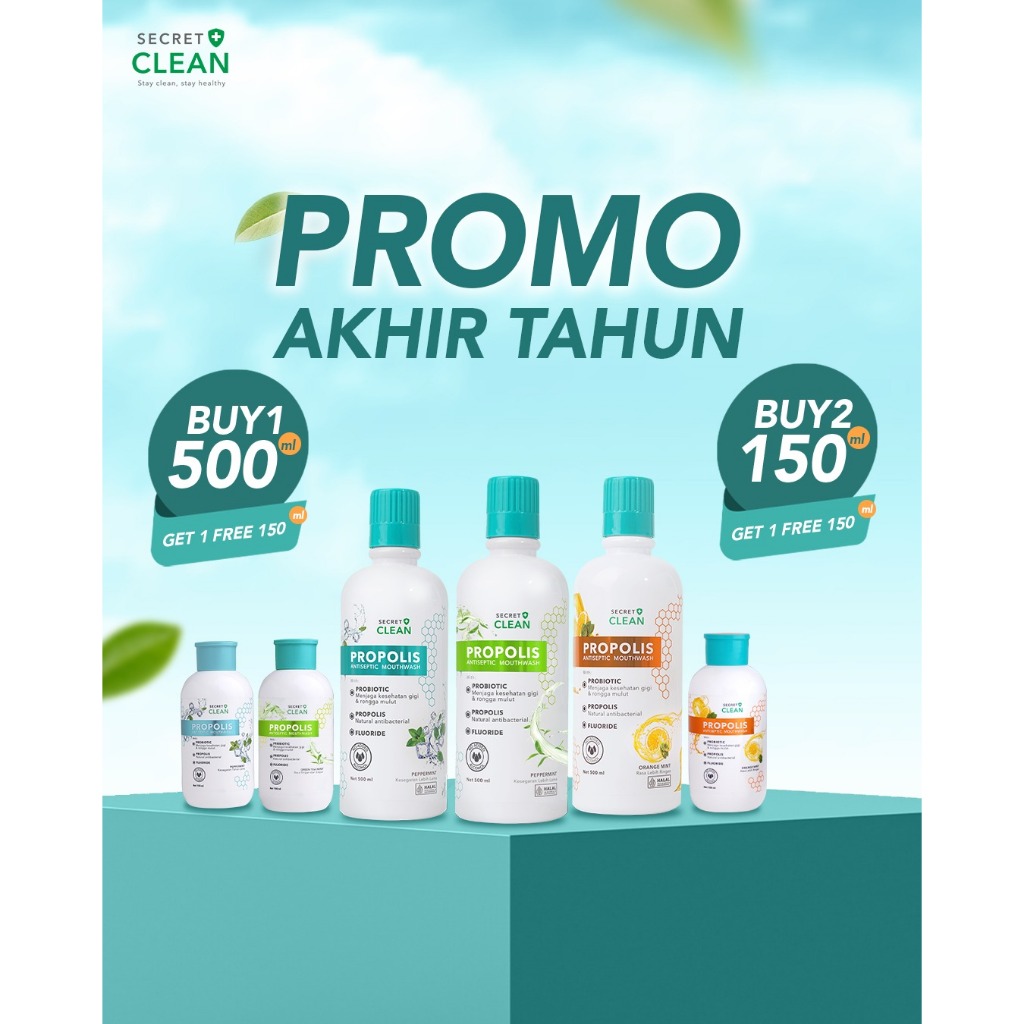 Jual Secret Clean Propolis Antiseptic Mouthwash | Shopee Indonesia