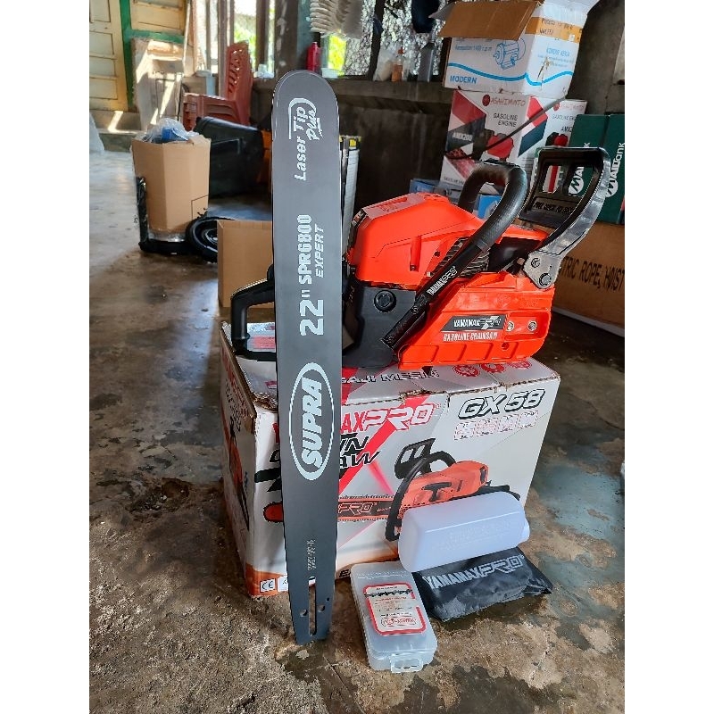 Jual Mesin Potong Pohon Kayu/Mesin Chain Saw Mesin Potong YAMAMAX GX58 22 Inch 58Cc Bar Laser ...