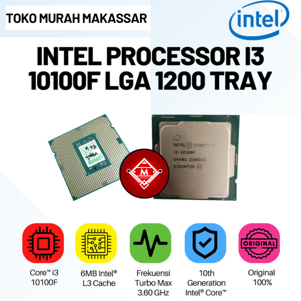 Jual Intel Processor I3 10100F LGA 1200 TRAY/ PRO54-INL | Shopee Indonesia