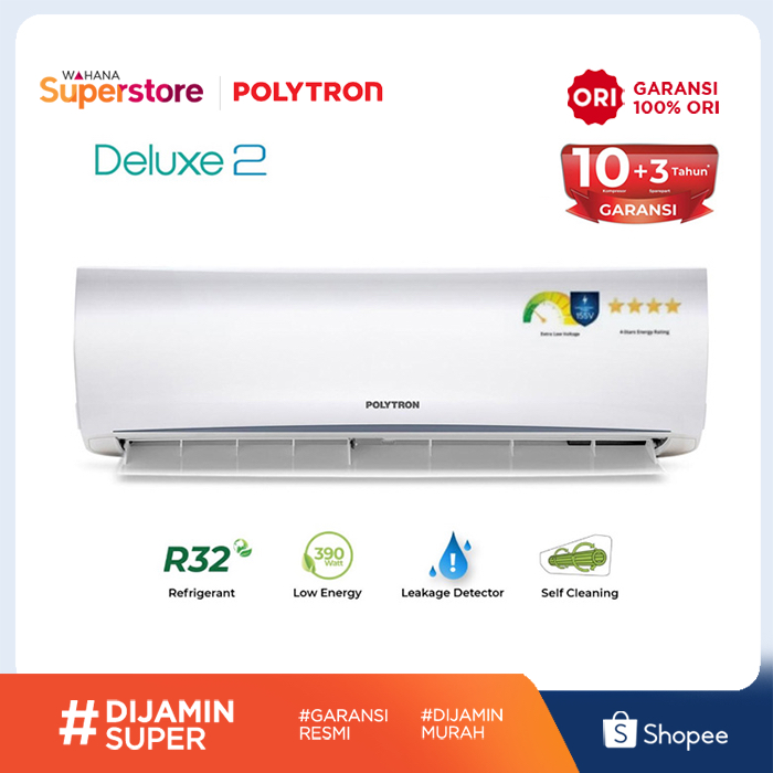 Jual Polytron AC Split Wall Mounted Dinding Standard Deluxe2 R32 1 1/2 ...