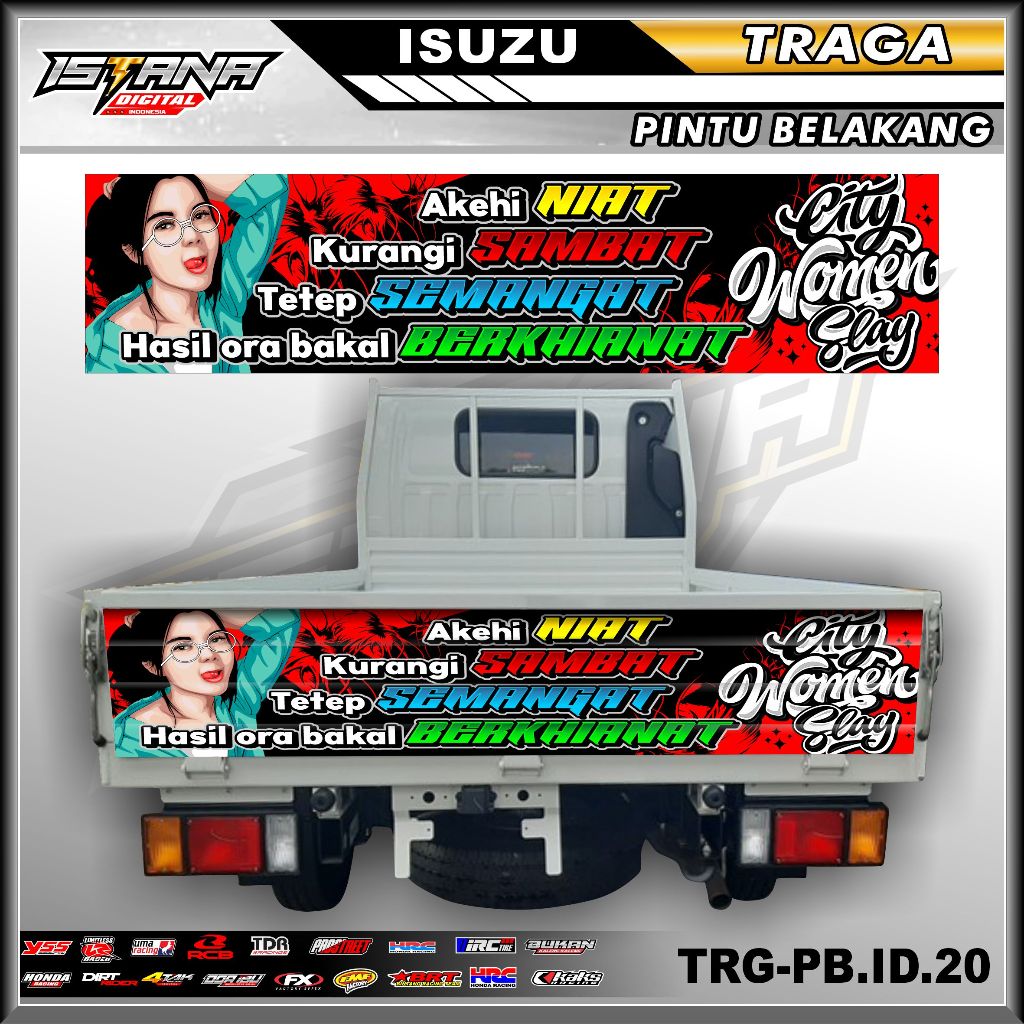 Jual Stiker Pintu Belakang Pick Up TRAGA - Sticker Variasi Pintu ...