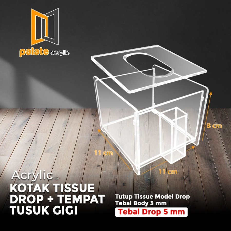 Jual Akrilik Kotak Tissue Kecil Tutup Drop Tempat Tusuk Gigi | Shopee ...
