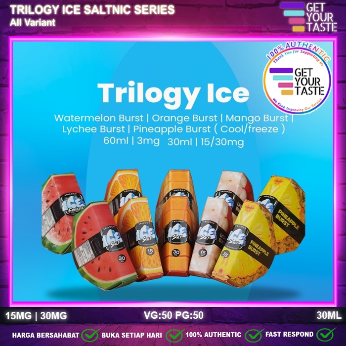 Jual Liquid Trilogy Ice Burst Series Salt Nic 30ML Saltnic by Trilogy ...