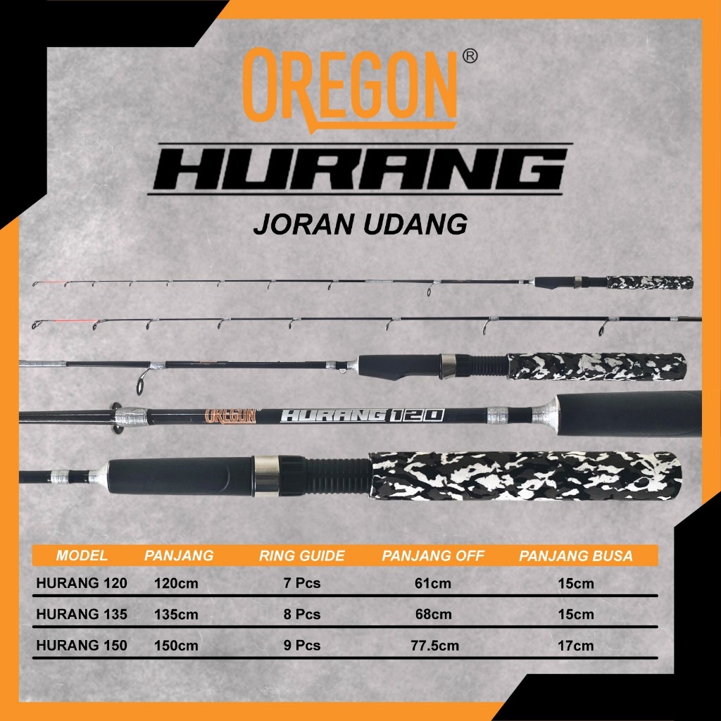 Jual Joran Pancing Sambung Dua oregon hurang 120 135 150 Fiber Solid ...