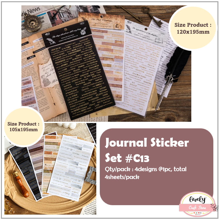 Jual LovelyCraftStore | C13 Deco Sticker Journaling Decoration Sticker ...