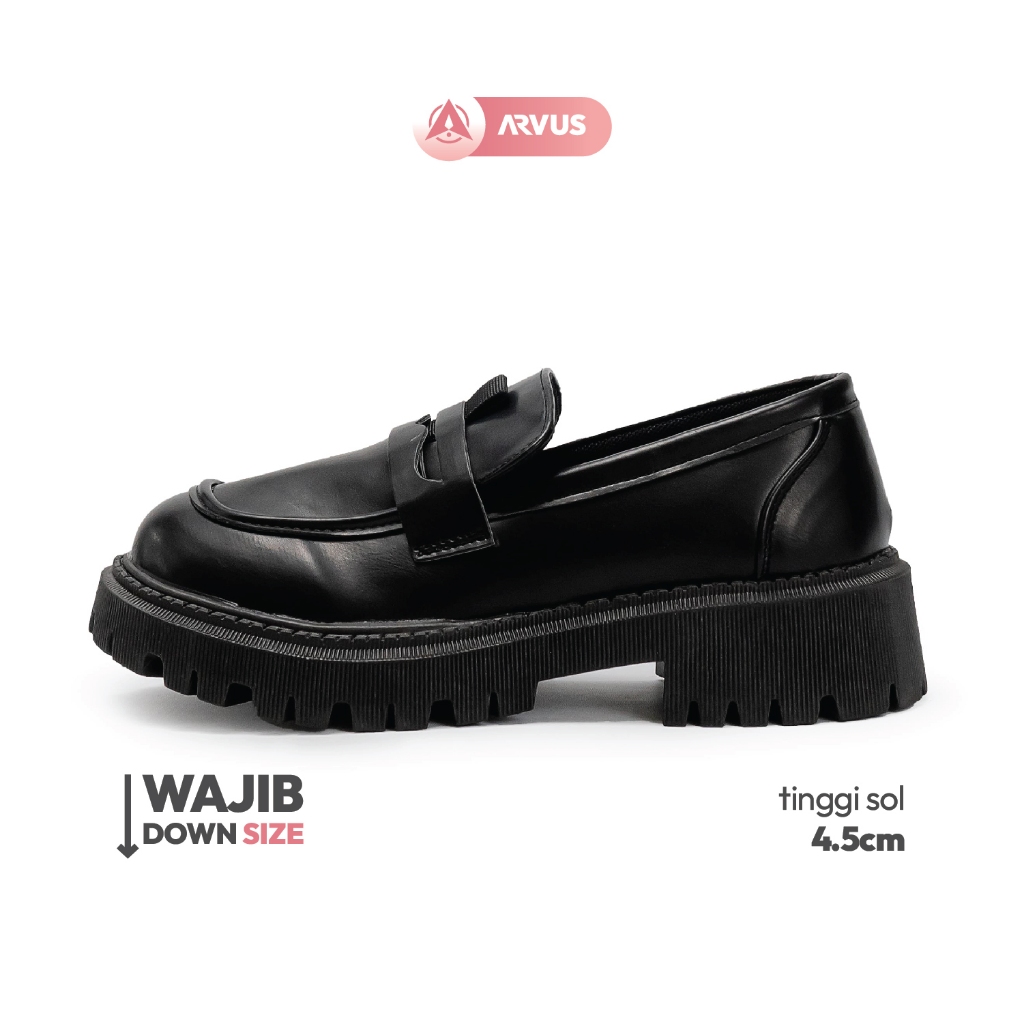 Jual Arvus Ivara Sepatu Fashion Wanita Loafers Black | Shopee Indonesia