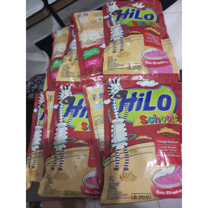 Jual Susu Hilo school rasa Strawberry susu (27gr x 10 sachet) | Shopee ...