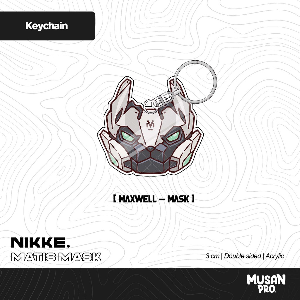 Jual Keychain NIKKE MATIS SQUAD MASK - Laplace - Maxwell - Drake - Fan ...