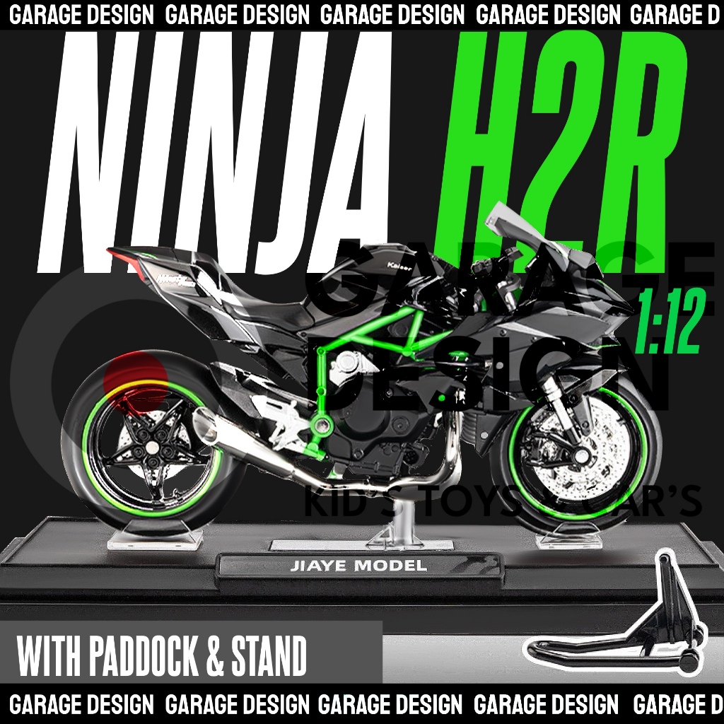Jual Diecast 1:12 Kawasaki Ninja H2R Motor Bike - Motor Miniatur Skala 1:12 (Ada Stand & Paddock ...