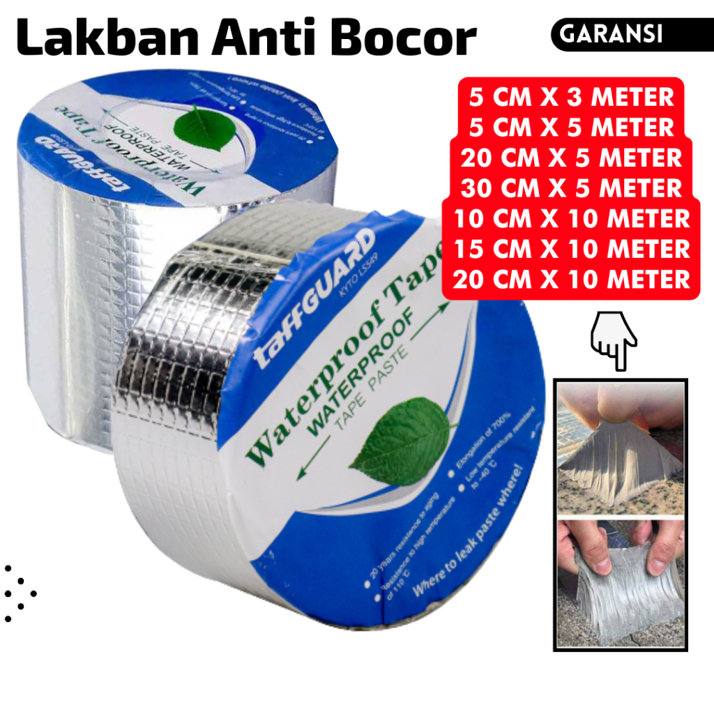 Jual Lem Anti Bocor Super Kuat Atap Rumah Lakban Anti Bocor Waterproof Aluminium Foil Tahan ...