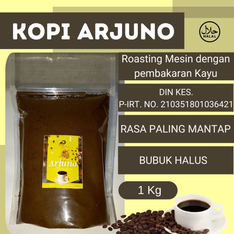 Jual Kopi Bubuk Arjuno 1 kg Jenis Robusta Rasa Nikmat Mantap | Shopee ...