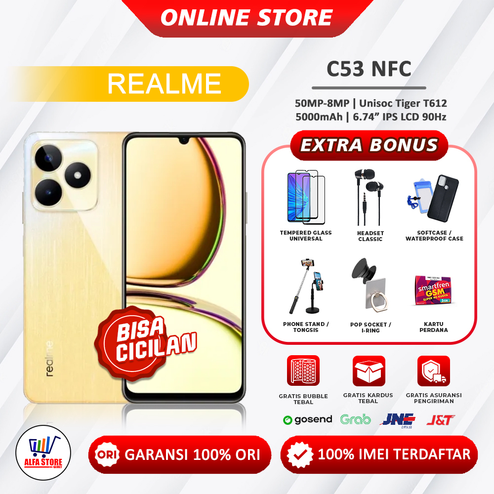 Jual Realme C53 NFC ram 8/256Gb ram 6/128Gb gaming phone android 13 garansi resmi | Shopee Indonesia