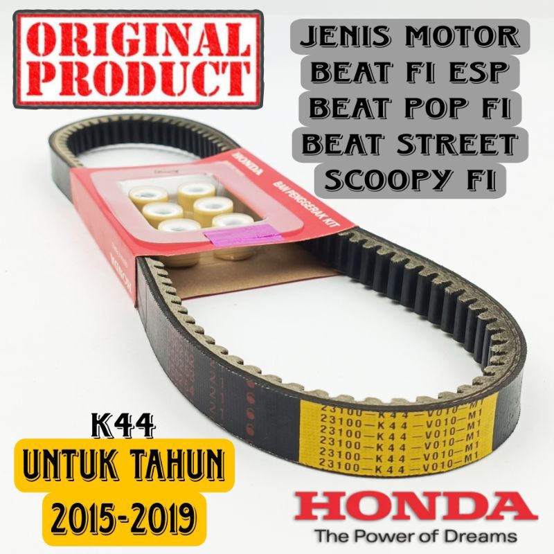 Jual VANBELT V-BELT ORIGINAL SET ROLLER K44 BEAT FI ESP, BEAT STREET, BEAT POP FI, SCOOPY FI ...