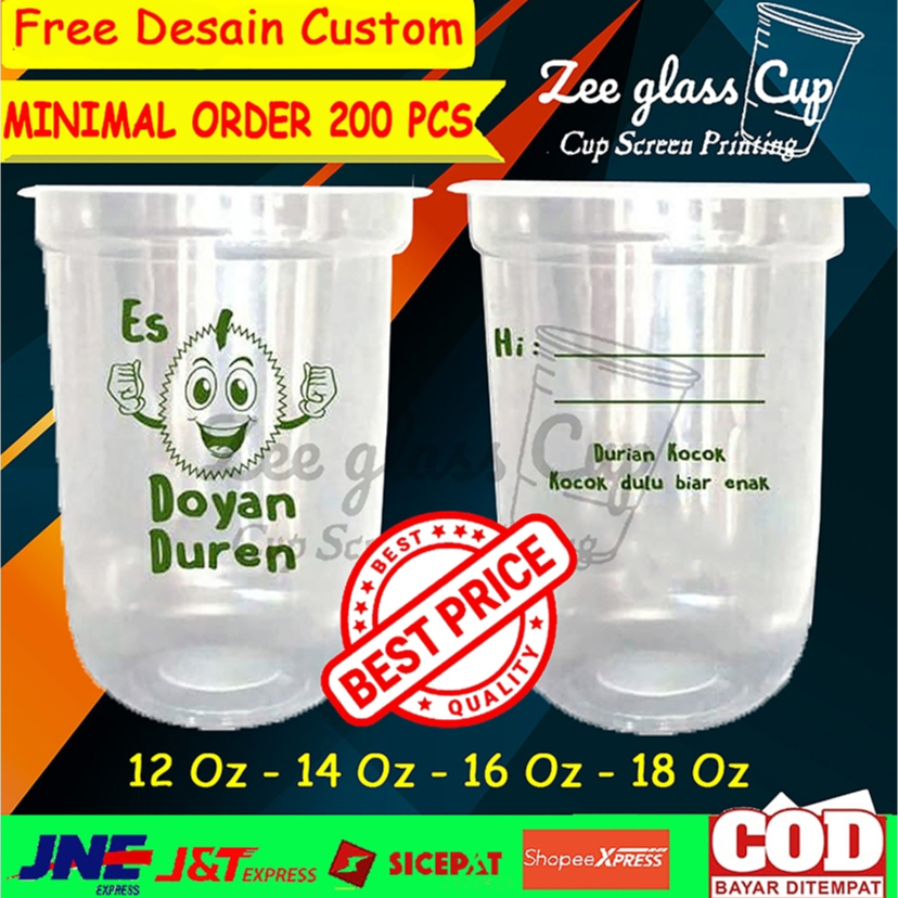 Jual SABLON CUP OVAL CUSTOM SABLON CUP 12-14-16-18 OZ PRINTING CETAK ...
