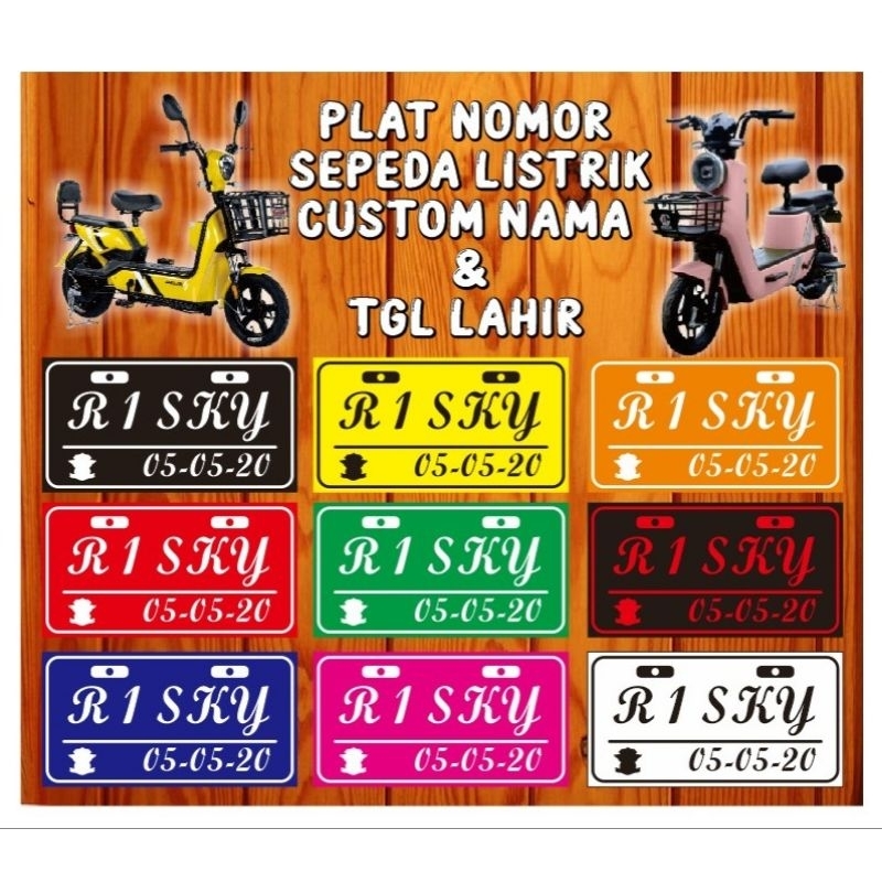 Jual plat nomor sepeda listrik | Shopee Indonesia
