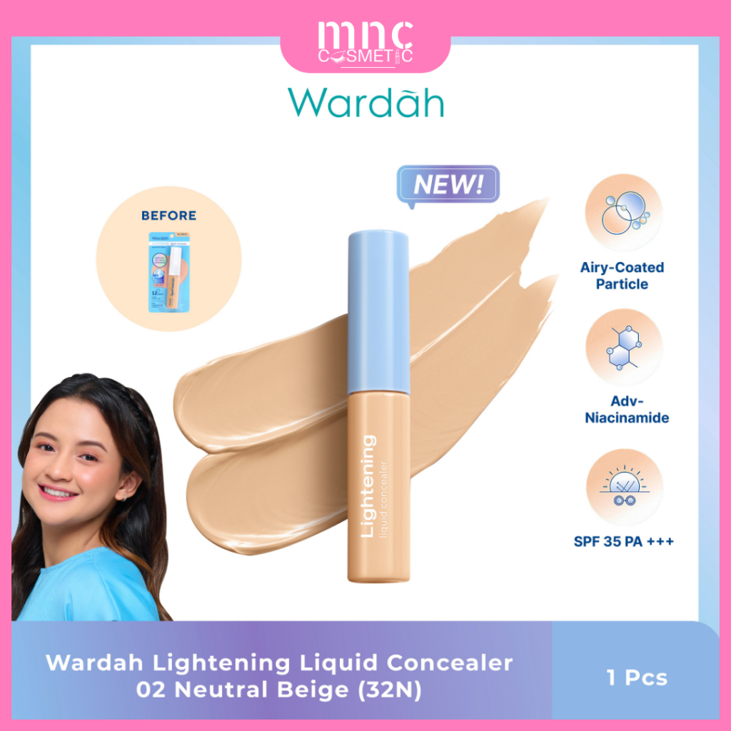Jual WARDAH Lightening Liquid Concealer 6g 02 NEUTRAL BEIGE (32N ...